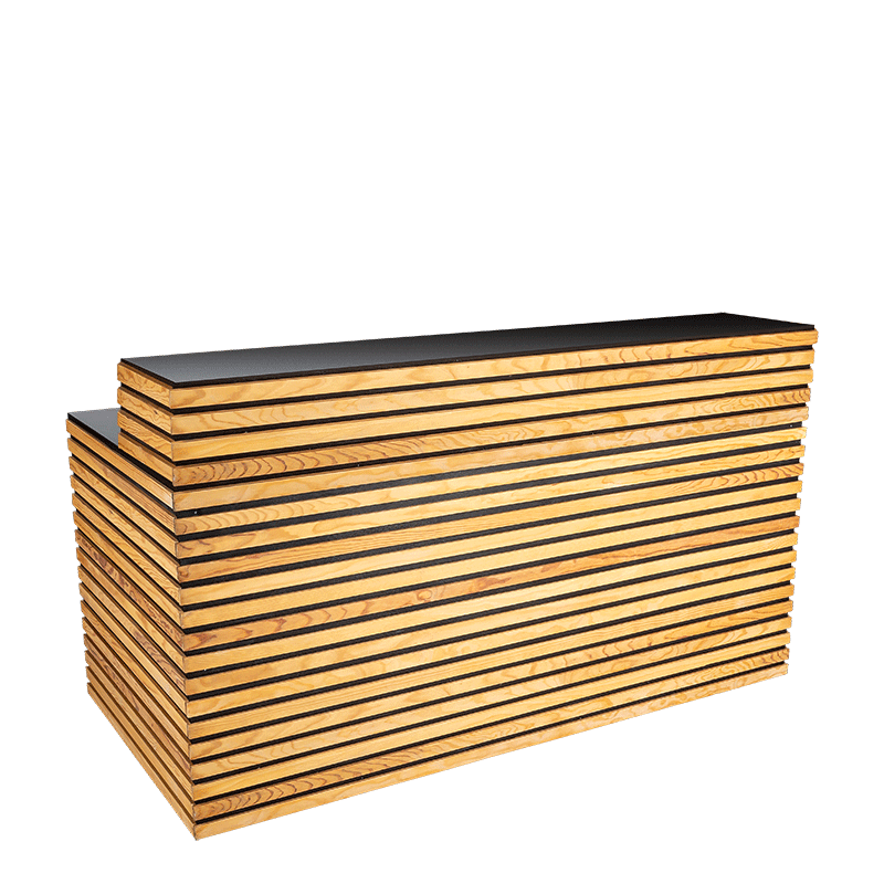 Alquiler Barra Buffet Deck 100 x 200 cm Alt. 110 cm - Options